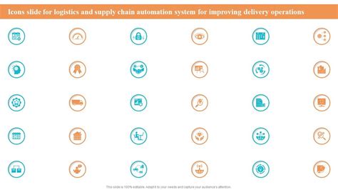 Icons Slide For Logistics And Supply Chain Automation System For Improving Delivery Operations