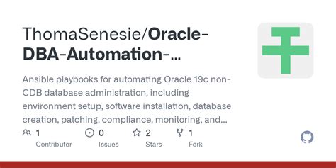 Github Thomasenesieoracle Dba Automation Projects Ansible Playbooks For Automating Oracle