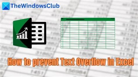 How To Stop Or Hide Text Overflow In Excel