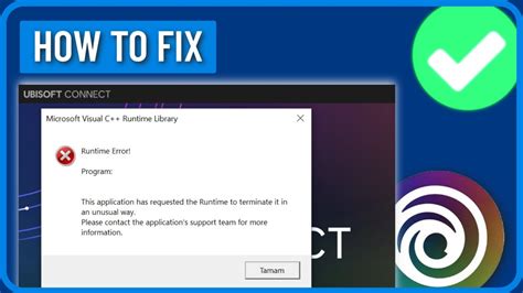 How To Fix Ubisoft Connect Microsoft Visual C Runtime Error Fixed Youtube