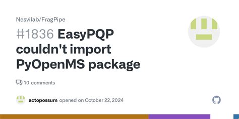 Speclibgen Step Fails After Upgrading To Easypqp V150 · Issue 1836 · Nesvilabfragpipe · Github