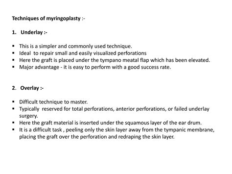 Myringoplasty Ppt Pptx