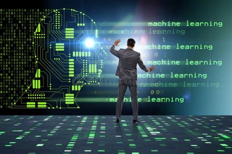the cognitive computing and machine learning concept stock image