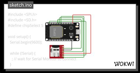 Sd Card Read Only Wokwi ESP32 STM32 Arduino Simulator