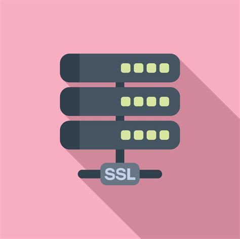 Ssl Certificate Server Icon Flat Vector Network Security 20248617 Vector Art At Vecteezy