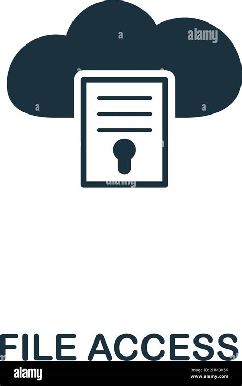 File Access Icon Premium Style Design From Web Hosting Icon Collection Pixel Perfect File