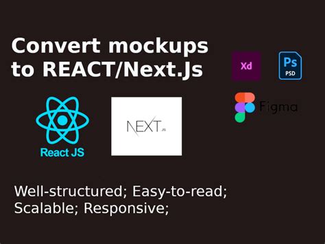 Figmapsdxd Mockup Converted To A Responsive Reactjsnextjs