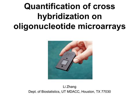 Ppt Quantification Of Cross Hybridization On Oligonucleotide Powerpoint Presentation 74427