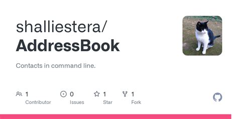 GitHub Shalliestera AddressBook Contacts In Command Line