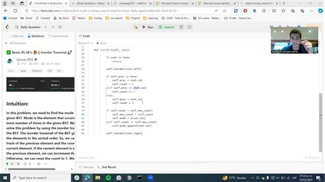 Data Structures Find Mode In Binary Search Tree Leetcode Youtube