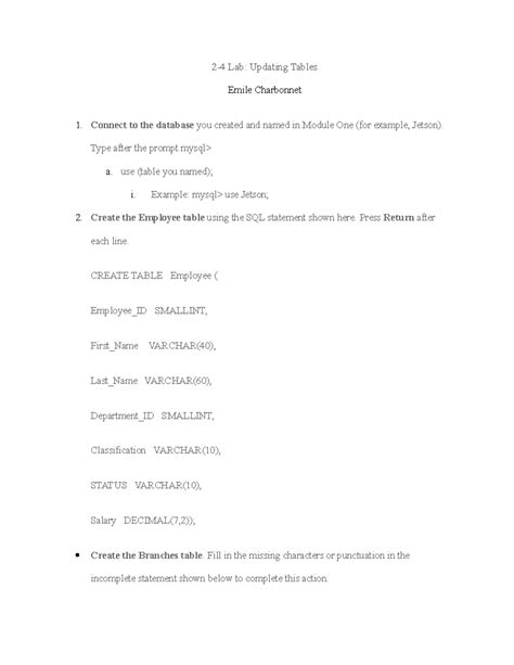 2 4 Lab Updating Sql Tables 2 4 Lab Updating Tables Emile Charbonnet
