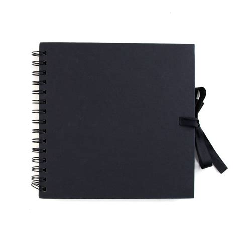 Spiral Bound Black Scrapbook 8 X 8 Inches Scrapbook Spiral Bound