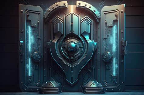 Premium Photo Digital Fortress Futuristic Hightech Security System
