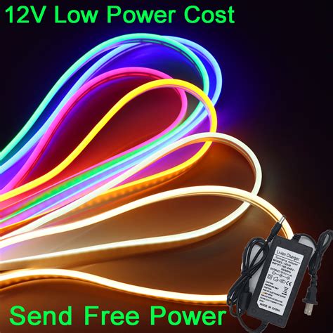 LED Strip Light Meters V Neon Lights Colorful Silicone Waterproof Light Strip For Room