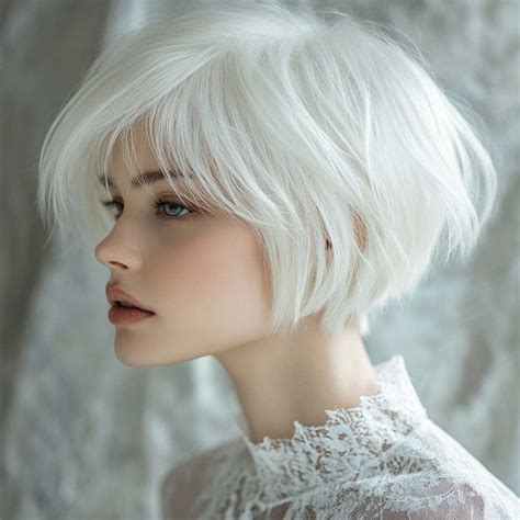 5 Pixie Bob Haircut Styles In Icy Platinum White