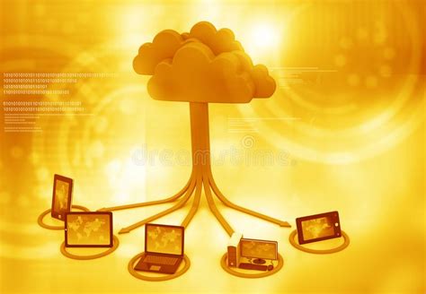 Cloud Computing Network Concept Stock Illustration Illustration Of