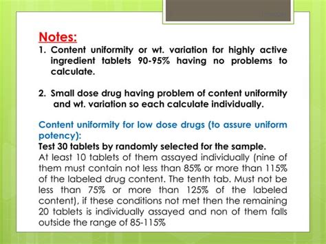 Tablet Testing Weight Variation Method Pm Pptx