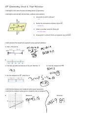 Sara Cp Pdf CP Geometry Unit Test Review I CAN Define And Name The Basic Building Blocks Of