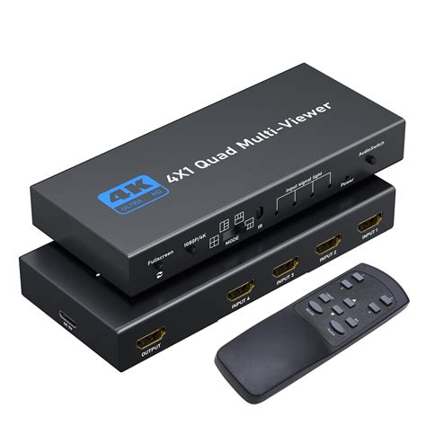 Amazon Com HDMI Multiviewer Switch X Seamless Switcher Quad Multi Viewer HDMI Switch In