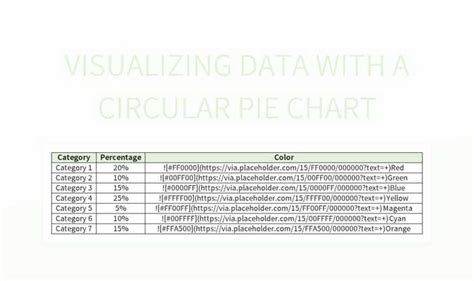 Visualizing Data With A Circular Pie Chart Excel Template Free Download Pikbest