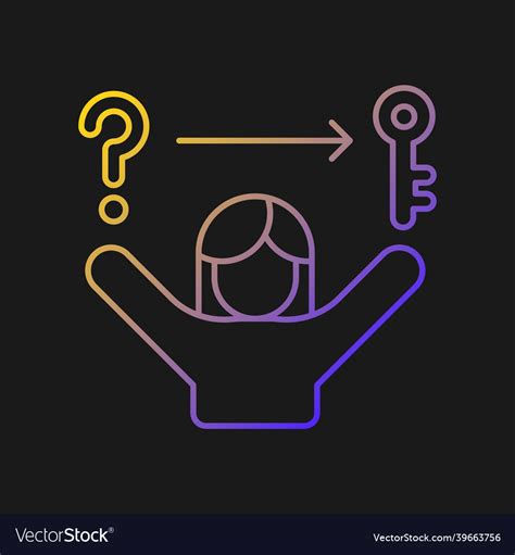 Problem Solving Skills Gradient Icon For Dark Vector Image