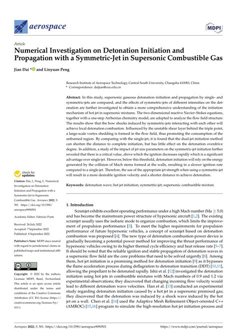 pdf numerical investigation on detonation initiation and propagation