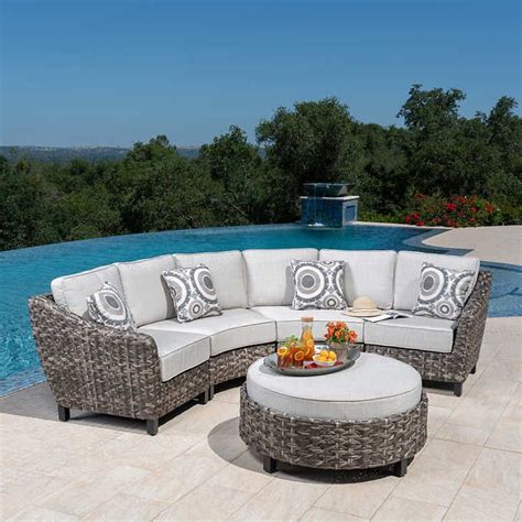 Vigo 5 Piece Woven Sectional Set Costco Backyard Furniture Teak
