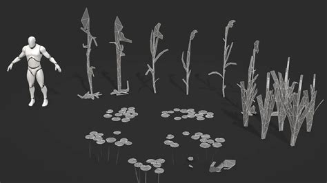 Modular Wetland Plants Set 01 Flippednormals