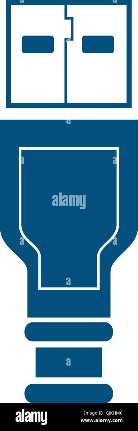 Usb Cable Plug Stock Vector Image Art Alamy
