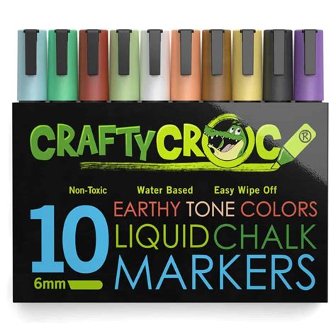 Chalk Markers 10 Earth Tone Colors Crafty Croc