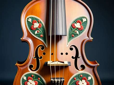 El Hardanger Fiddle Noruego La Violín Decorado De La Tradición Nórdica Diccionario De