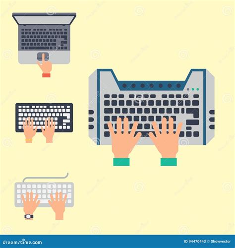 Users Hands On Keyboard And Mouse Of Computer Technology Internet Work