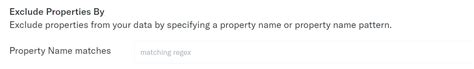 Exclude Properties Settings
