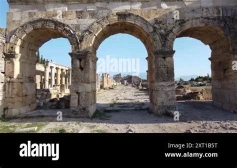 Denizli Turkey 18 February 2020 Ruins Of Hierapolis City In