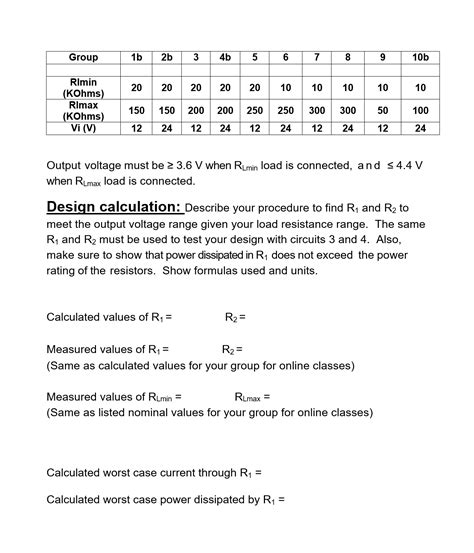 Circuit 3 Construct The Voltage Divider Circuit Shown In Fig Course Hero