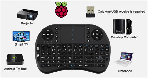 Tastatura Wireless Cu Touchpad Compatibila Raspberry Pi