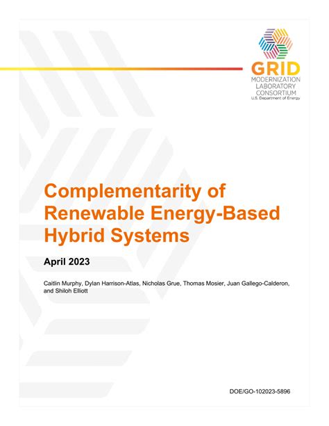 Pdf Complementarity Of Renewable Energy Based Hybrid Systems