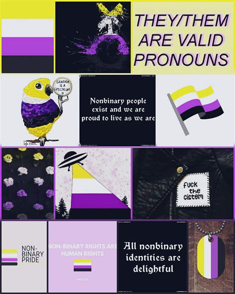 Non Binary Aesthetic💛💜🖤 Lgbtq Teens Amino