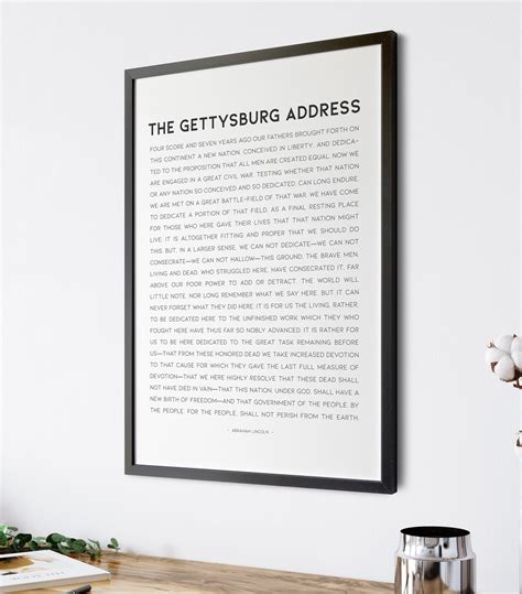The Gettysburg Address Print Gettysburg Address Patriotic Etsy
