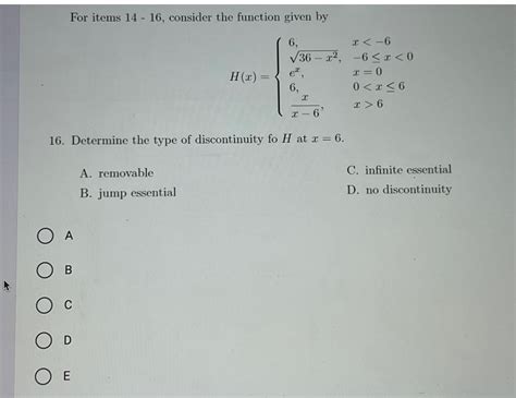 Solved For Items 14 16 Consider The Function Given Chegg Com