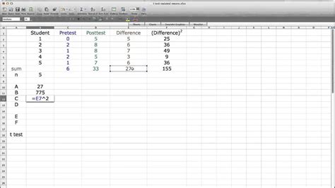 How To Use Excel To Calculate T Test Of Dependent Groups Repeated Measures Youtube