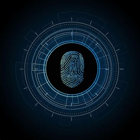 Premium Vector Scan Fingerprint Cyber Security And Password Control