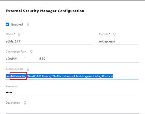 Invalid Credential Error On The External Security Manager In Enterprise