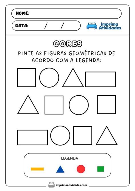 3 Atividades Sobre Cores Para Imprimir Baixe Grátis Em Pdf Imprima