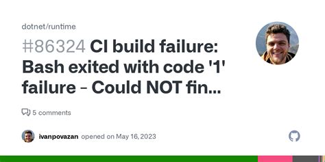 Ci Build Failure Bash Exited With Code Failure Could Not Find Zlib Issue