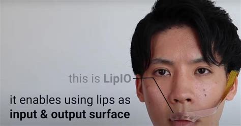 lipio enables using lips as input and output surface the lip licking