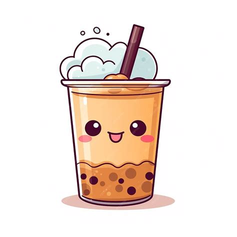 Premium Photo Boba Tea Delight Vector Icons Stickers And Cute Cartoon