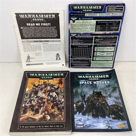 Warhamer 40k First Fight And Space Wolves Players Hand Books B1 S