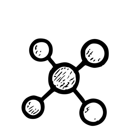 Rough Handdrawn Molecule Structure With Circles Science Atom Icon 65966886 Vector Art At Vecteezy