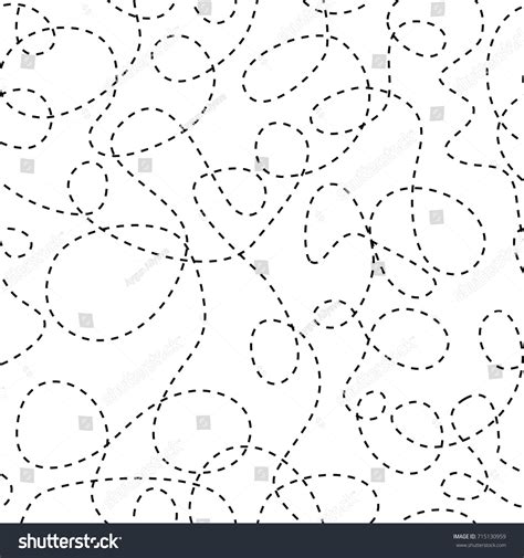 Dashed Hand Drawn Lines Seamless Pattern Stock Vector Royalty Free Shutterstock